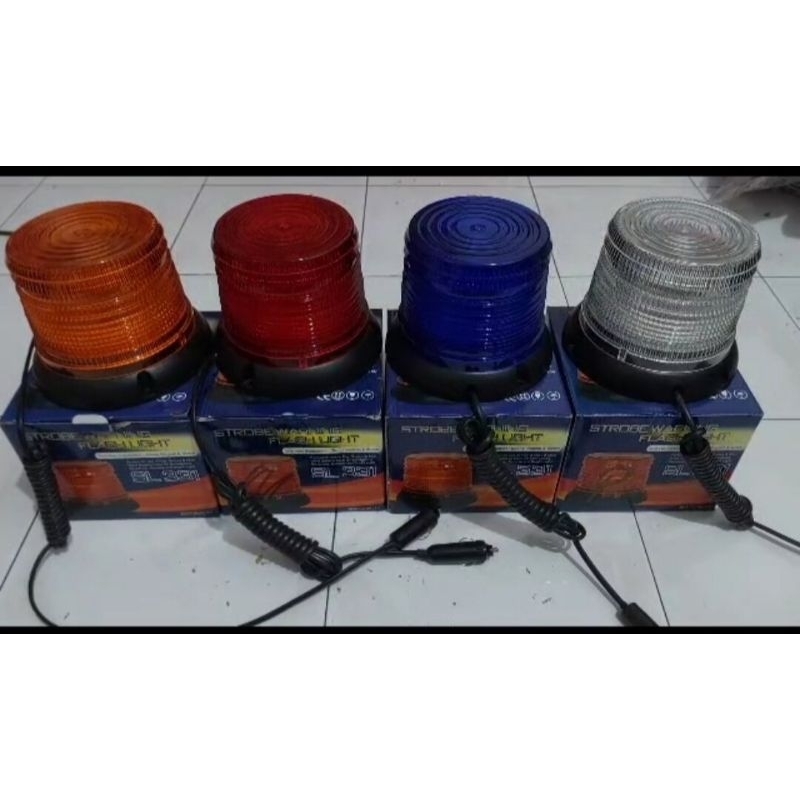 Jual lampu rotari/rotary 12volt 24volt merah kuning putih biru | Shopee ...