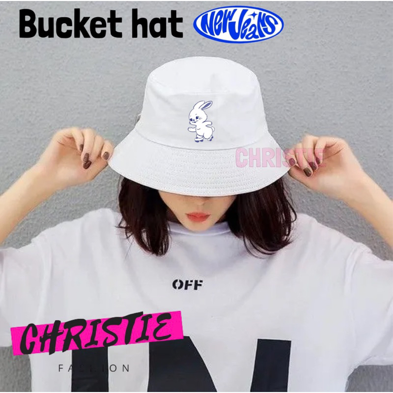 Jual TOPI KPOP NEW JEANS BUNNY LOGO / BUCKET HAT PREMIUM ANAK DAN ...