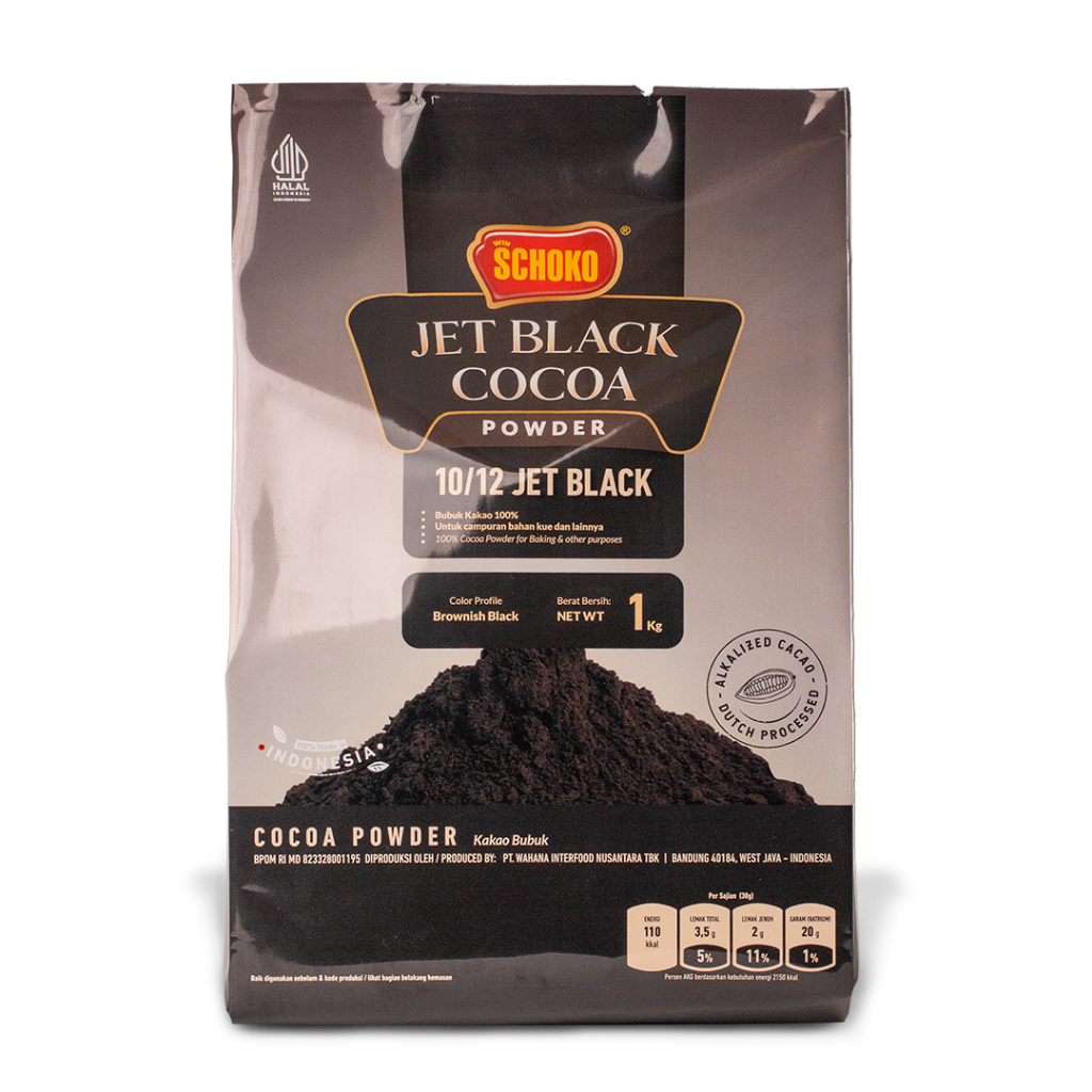 Jual SCHOKO Black Premium Cocoa Powder - 1 Kg / Low Fat 10/12 / Jet Black | Shopee Indonesia