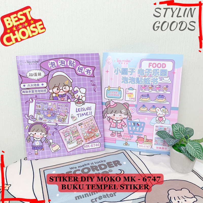Jual BUKU STIKER TEMPEL DIY MOKO MK -6747 / SET BUKU KREATIFITAS ANAK ...