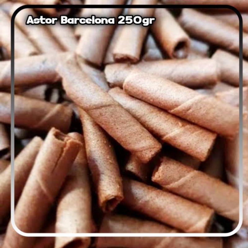 Jual Astor Barcelona Twister Wafer Stick Roll Coklat 250 gr | Shopee ...