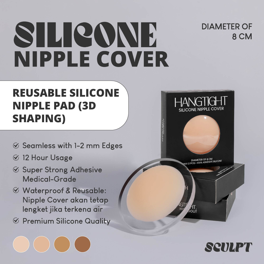 Jual SCULPT Hangtight Silicone Nipple Cover - Reusable Nipple Cover ...