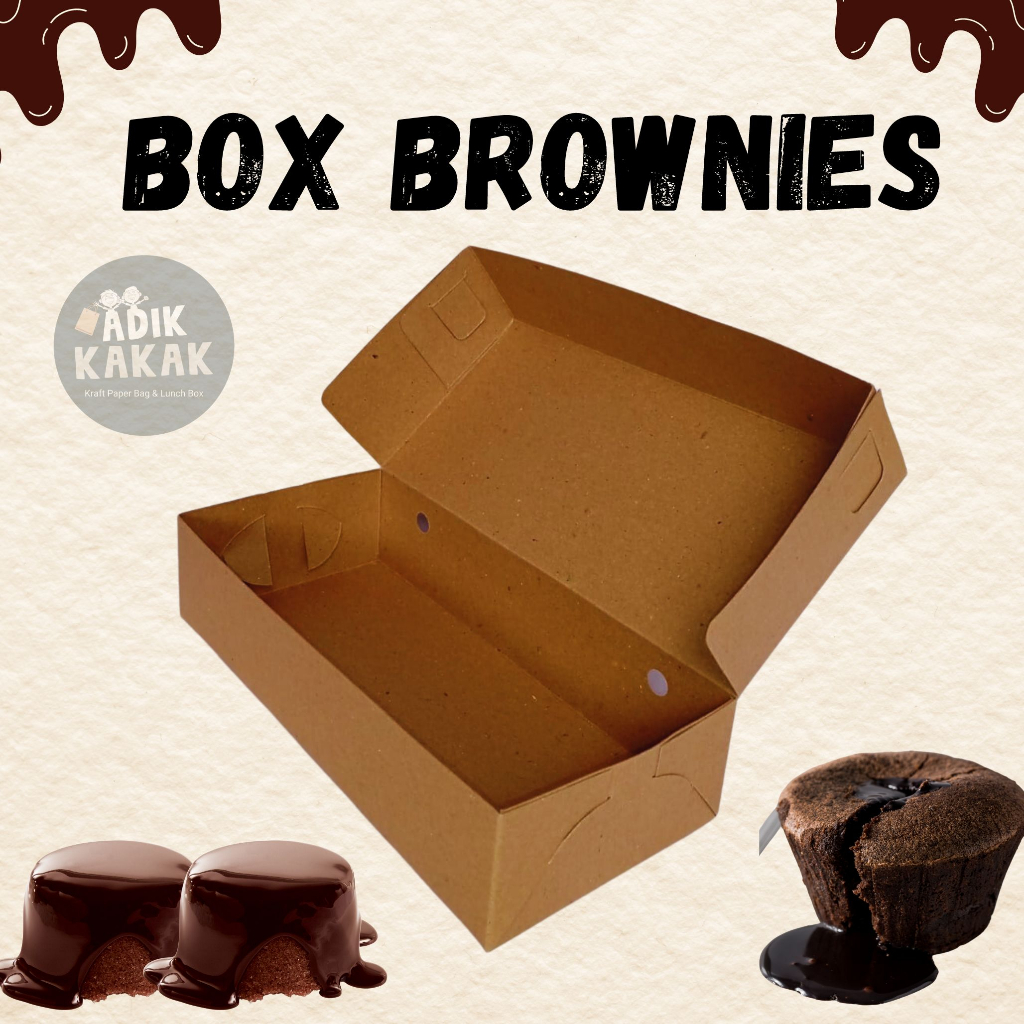Jual Box Brownies / Dus Brownies / Kemasan Brownies Laminasi Food Grade ...