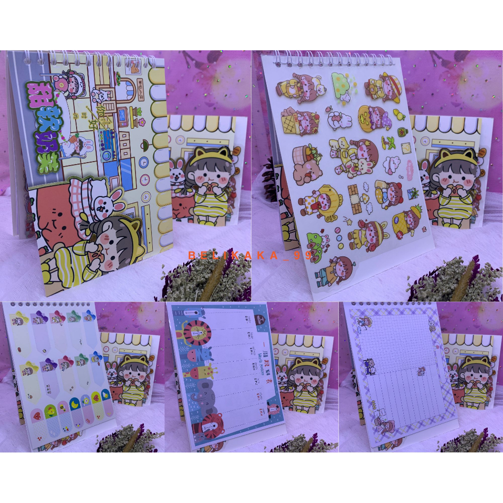 Jual STICKER KALENDER AESTHETIC 2D MOMO / STIKER BUKU SPIRAL WASHI LUCU ...