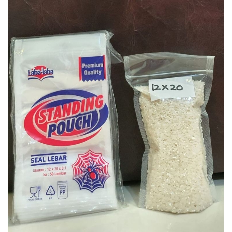Jual PLASTIK STANDING POUCH/PLASTIK BERDIRI UKURAN 12X20 | Shopee Indonesia