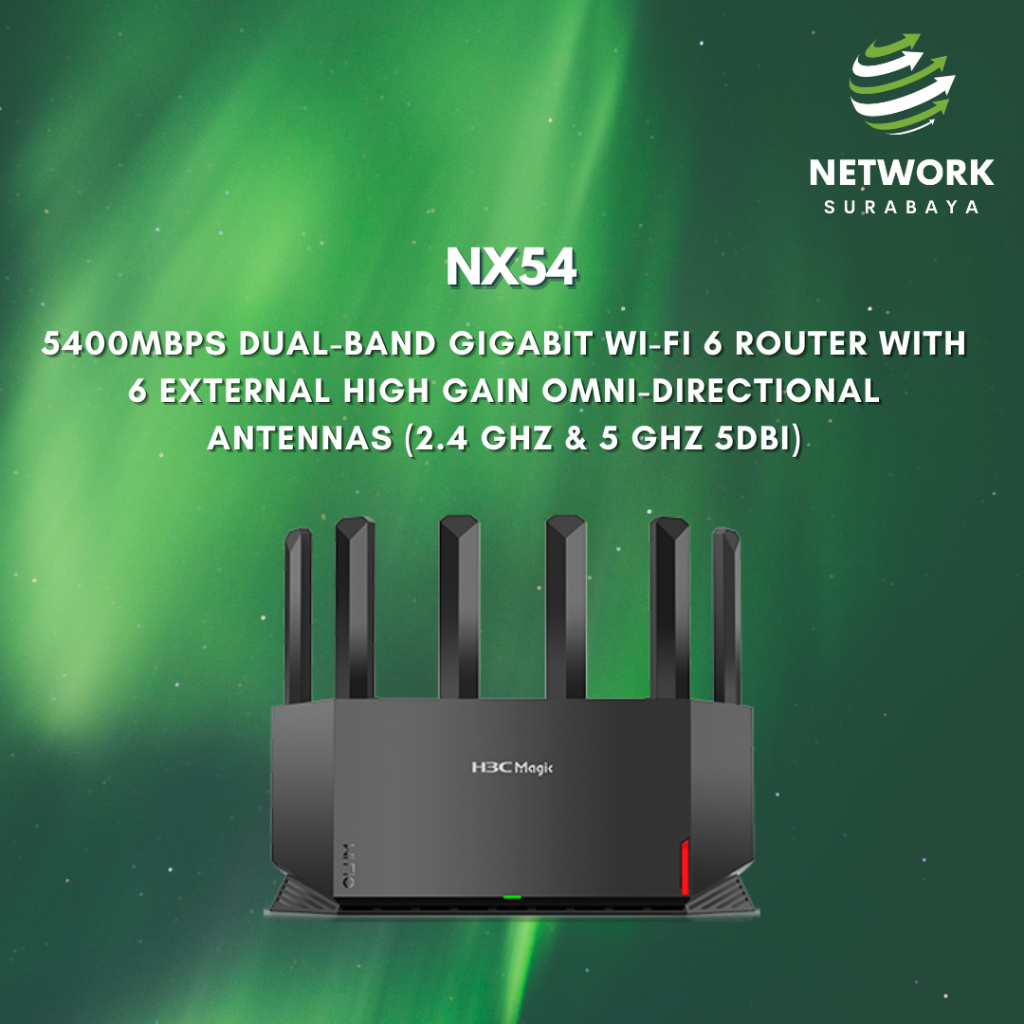 Jual H3C MAGIC NX54 5400Mbps Dual-Band Gigabit Wi-Fi 6 Router | Shopee Indonesia