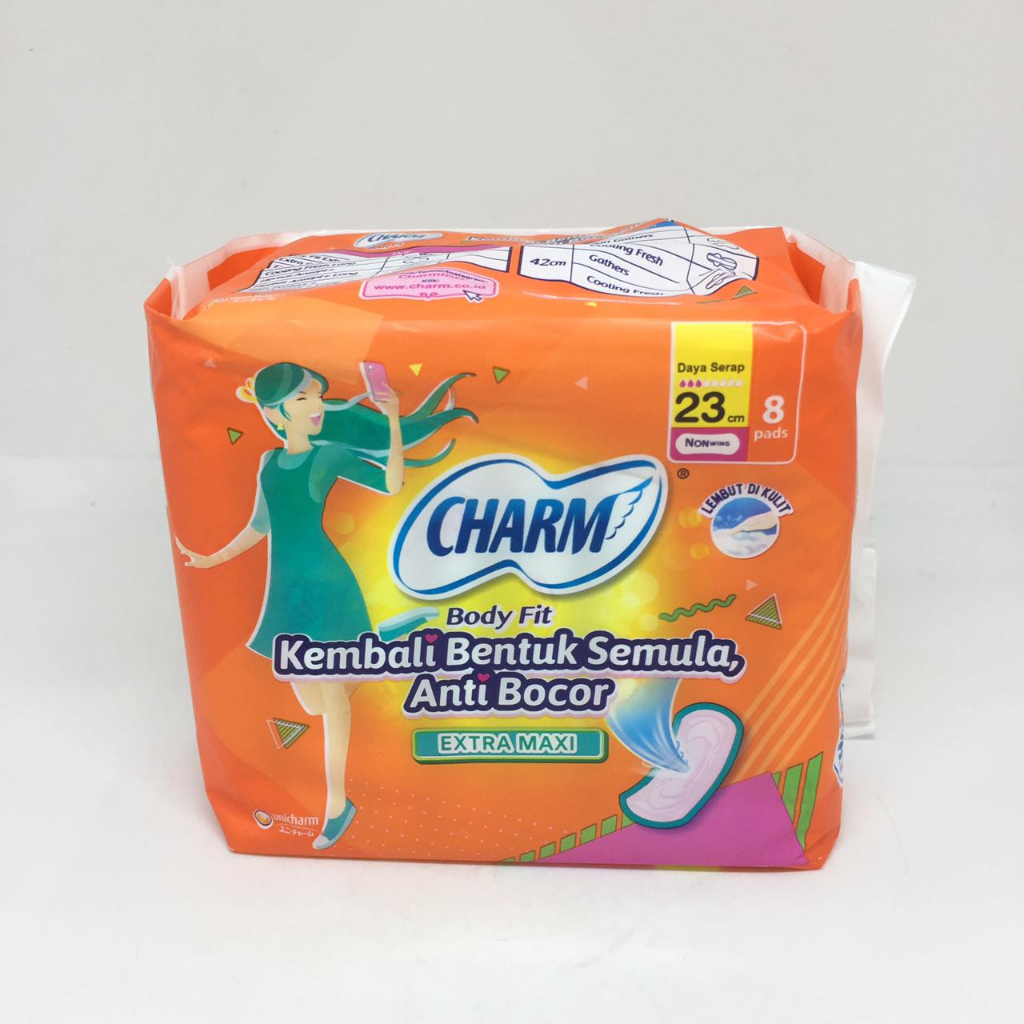 Jual Pembalut Charm Body Fit Extra Maxi Wing / Non Wing isi 7 10 20 30 ...