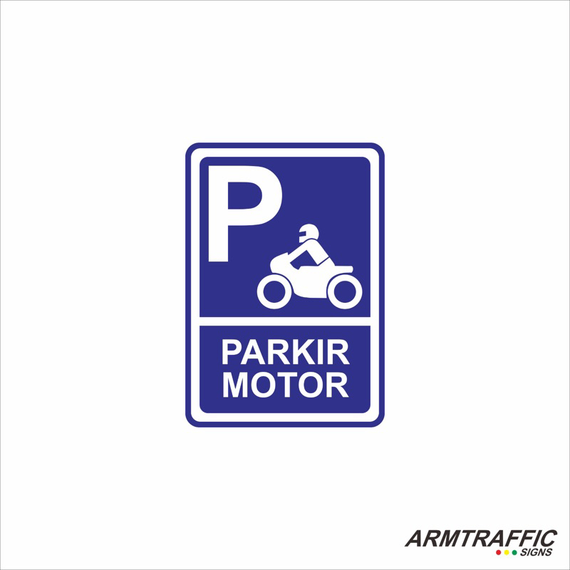 Jual SIGN TANDA ARAH PETUNJUK RAMBU PARKIR MOTOR 35 x 50cm | Shopee ...