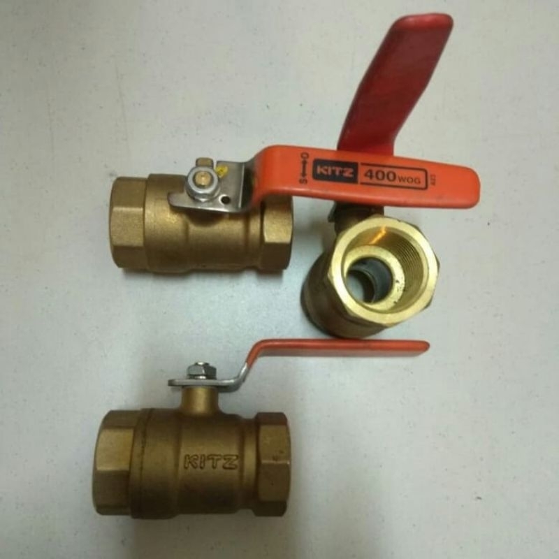 Jual Ball Valve KITZ 1 1/2" Inch Kuningan / Stop Kran Kitz 1,5 inch | Shopee Indonesia