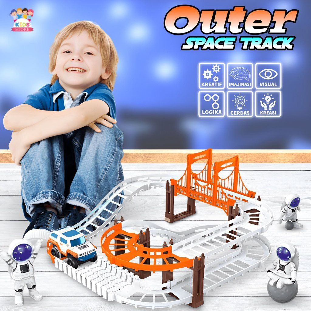 Jual Mainan Kreativitas Edukasi Anak Track Mobil Model Luar Angkasa ...