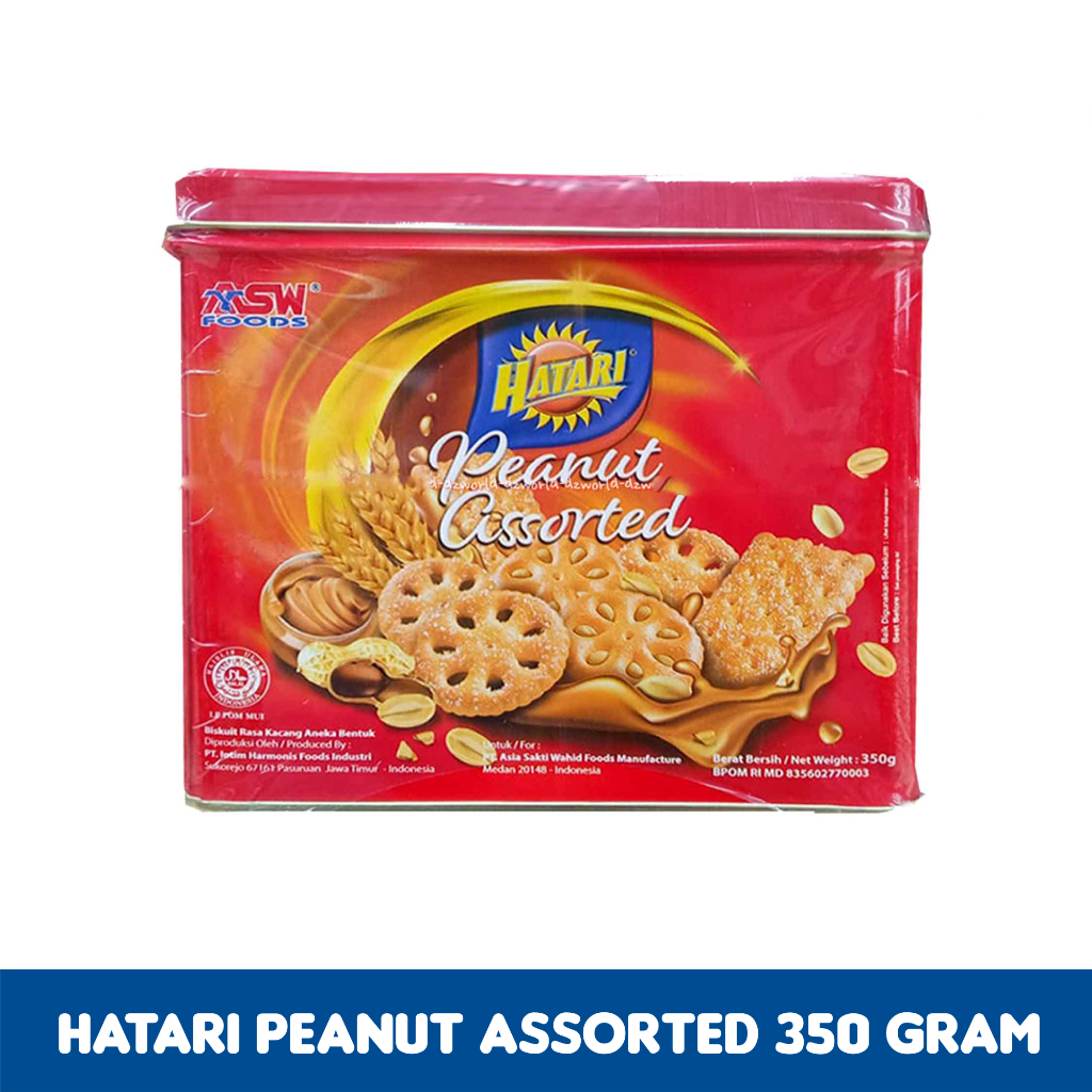 Jual Roti Kaleng Hatari Peanut Assorted Kaleng 350 Gram | Shopee Indonesia