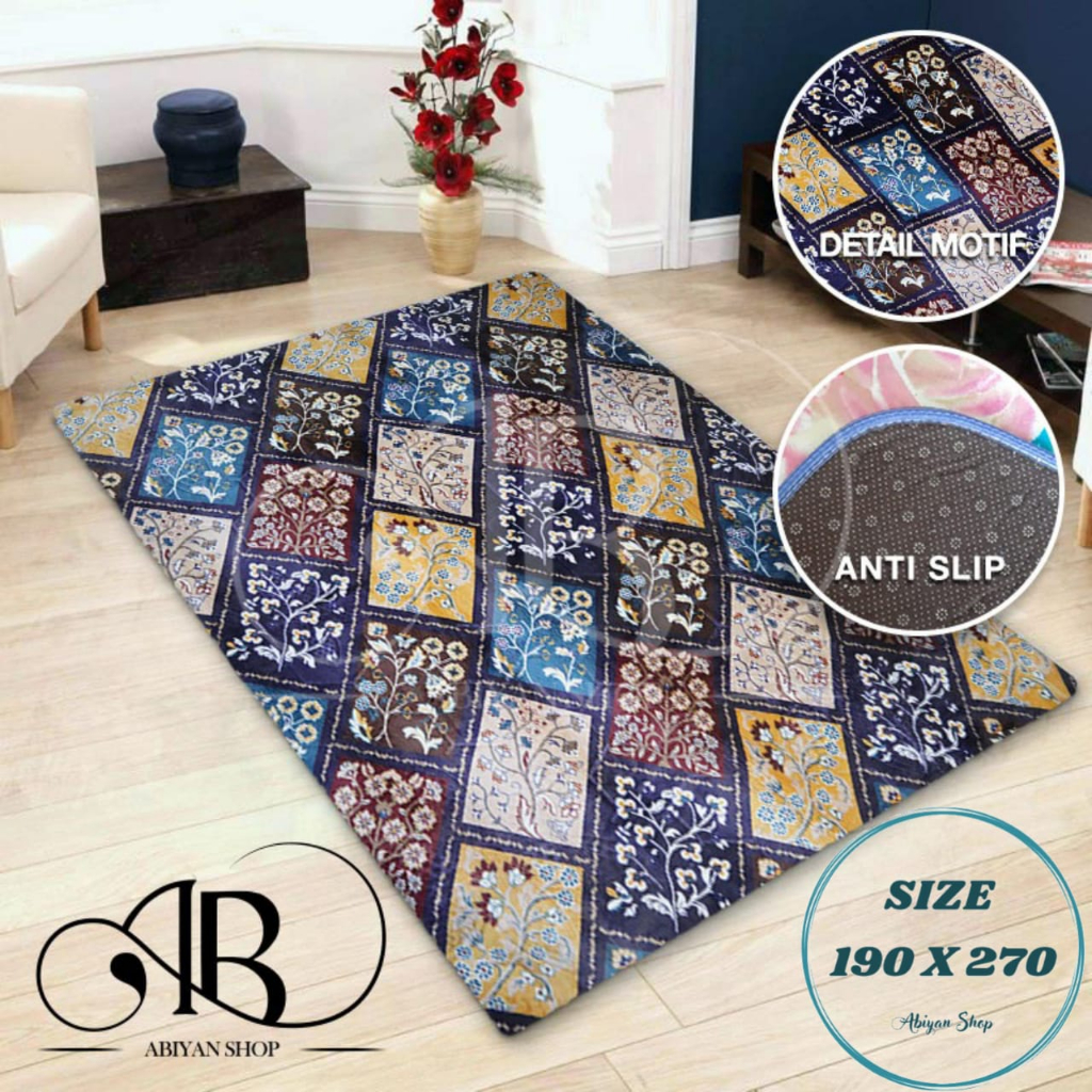 Jual Karpet Malaysia UK 190 X 270 (COD). Karpet Lantai Anti slip ...