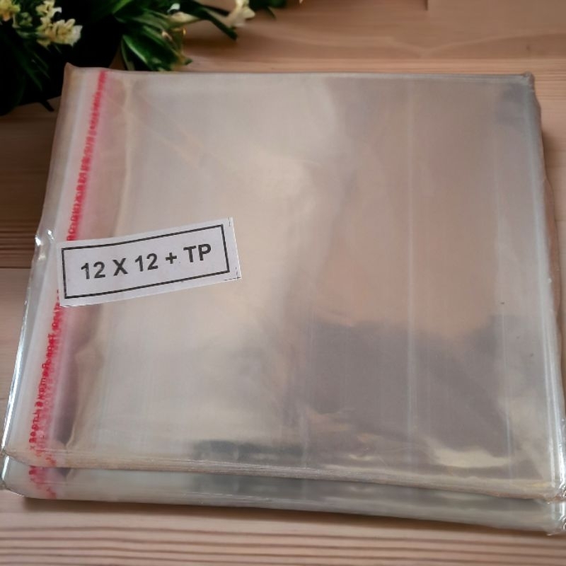 Jual PLASTIK OPP MURAH UK 12 x 12 TEBAL 17MIC ISI 100 PCS - PLASTIK OPP LEM | Shopee Indonesia