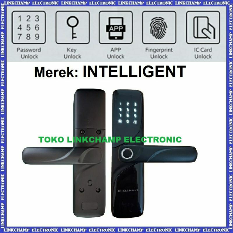 Jual Intelligent Lock Door Password Fingerprint Tap Key Card Handle Pintu Shopee Indonesia
