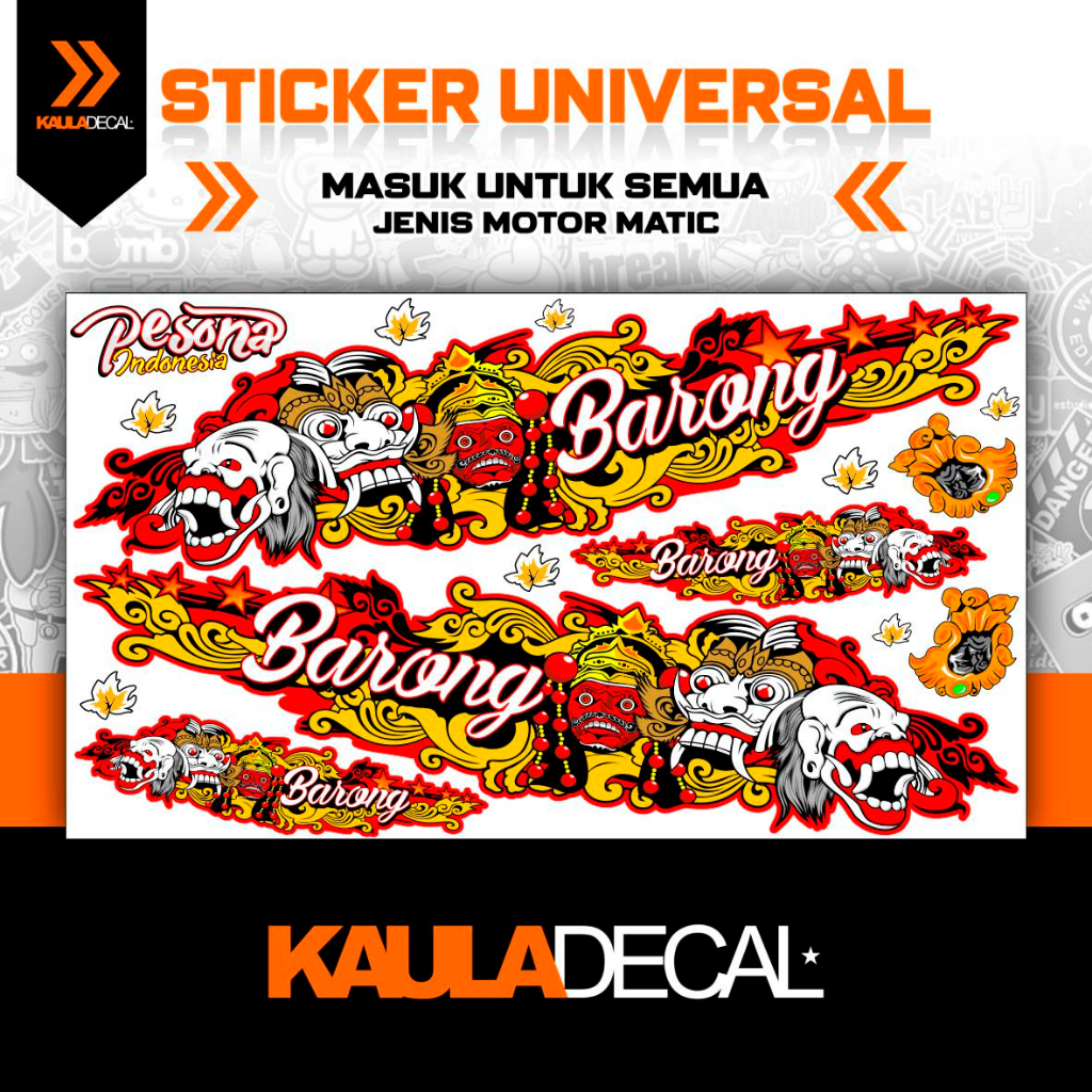 Jual STIKER STRIPING MOTOR ALL MATIC MOTIF 133 / UNIVERSAL MATIC ...