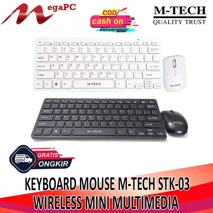 Jual Keyboard Mouse M-Tech STK-03 Wireless Mini | Shopee Indonesia