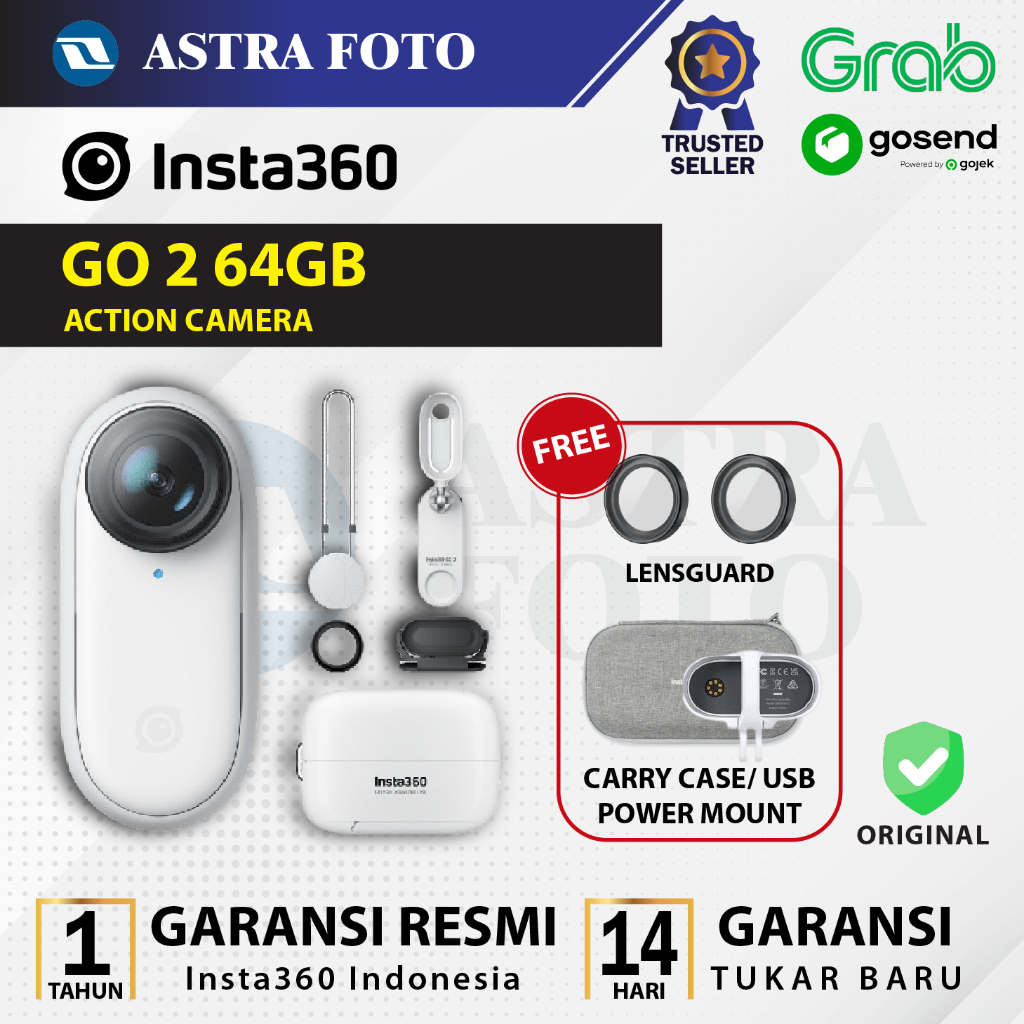Jual INSTA360 GO 2 64GB Action Camera - GO2 64gb - Garansi Resmi - New Version | Shopee Indonesia