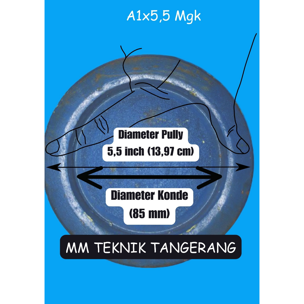 Jual Pully A1 x 5,5" Mangkok Besi Ancuran Poli A1 x 5,5 inchi Pulley ...