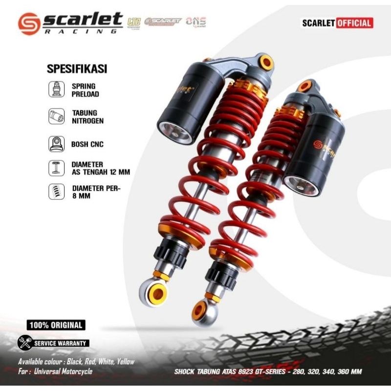 Jual ORIGINAL SCARLET Shockbreaker Shock Tabung Atas Scarlet Model 8923 Type GT-SERIES & Model ...