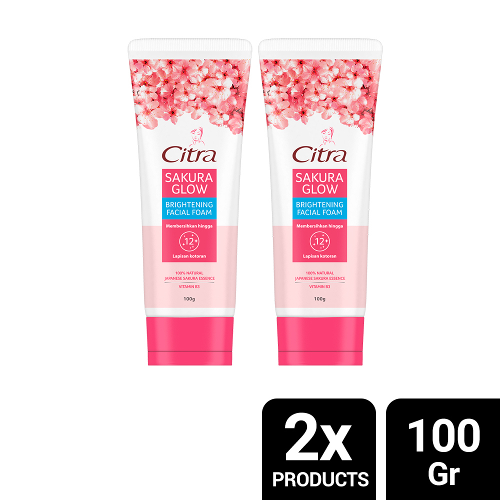 Jual Citra Sakura Glow Facial Foam 100 gr x 2 | Shopee Indonesia