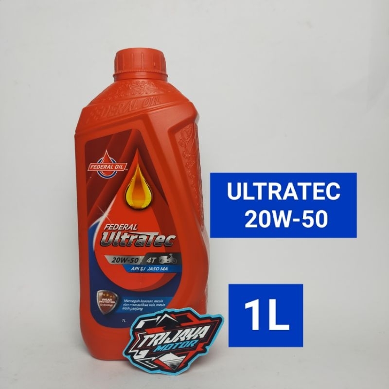 Jual OLI FEDERAL ULTRATEC 20W-50 1L- OLI MOTOR NON MATIC 4T| OLI ...