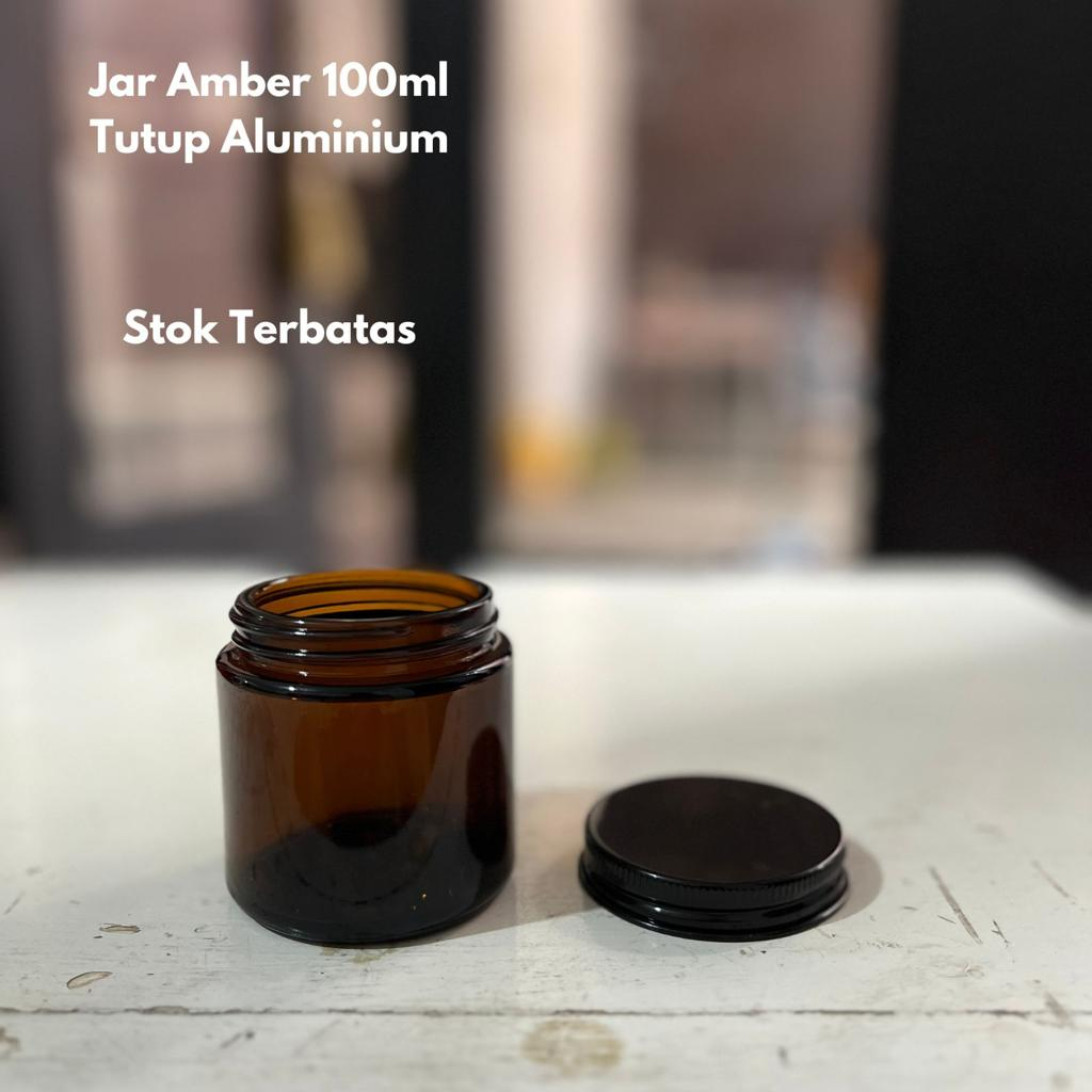 Jual Botol Jar Amber 100ml Tutup Alumunium | Shopee Indonesia