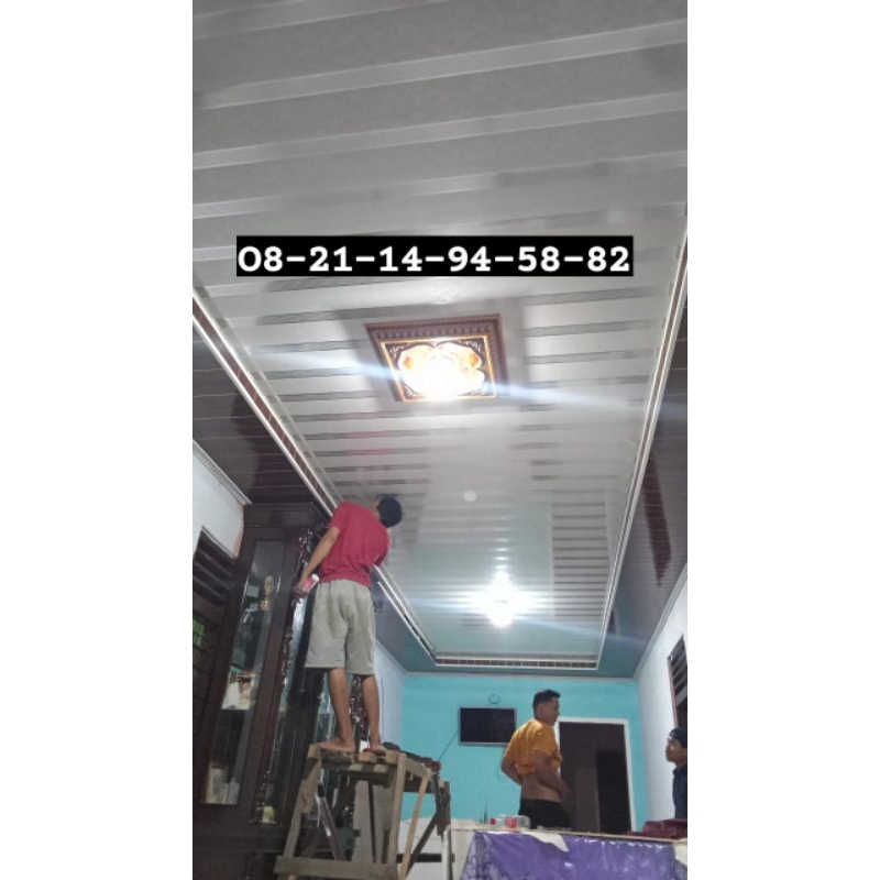 Jual plafon pvc terpasang 1 m2 | Shopee Indonesia