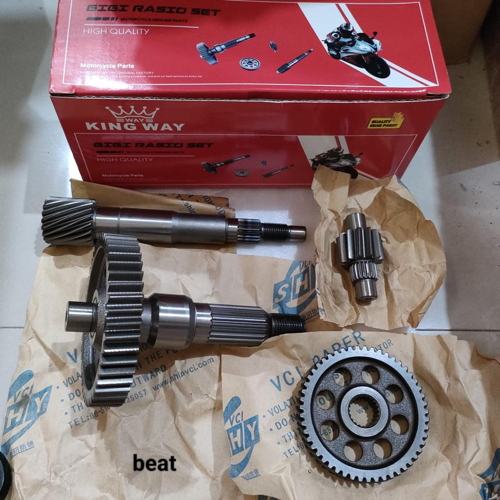 Jual Gigi Rasio Set BEAT KARBU 110 Gear Gardan Rasio Assy Lengkap Set ...