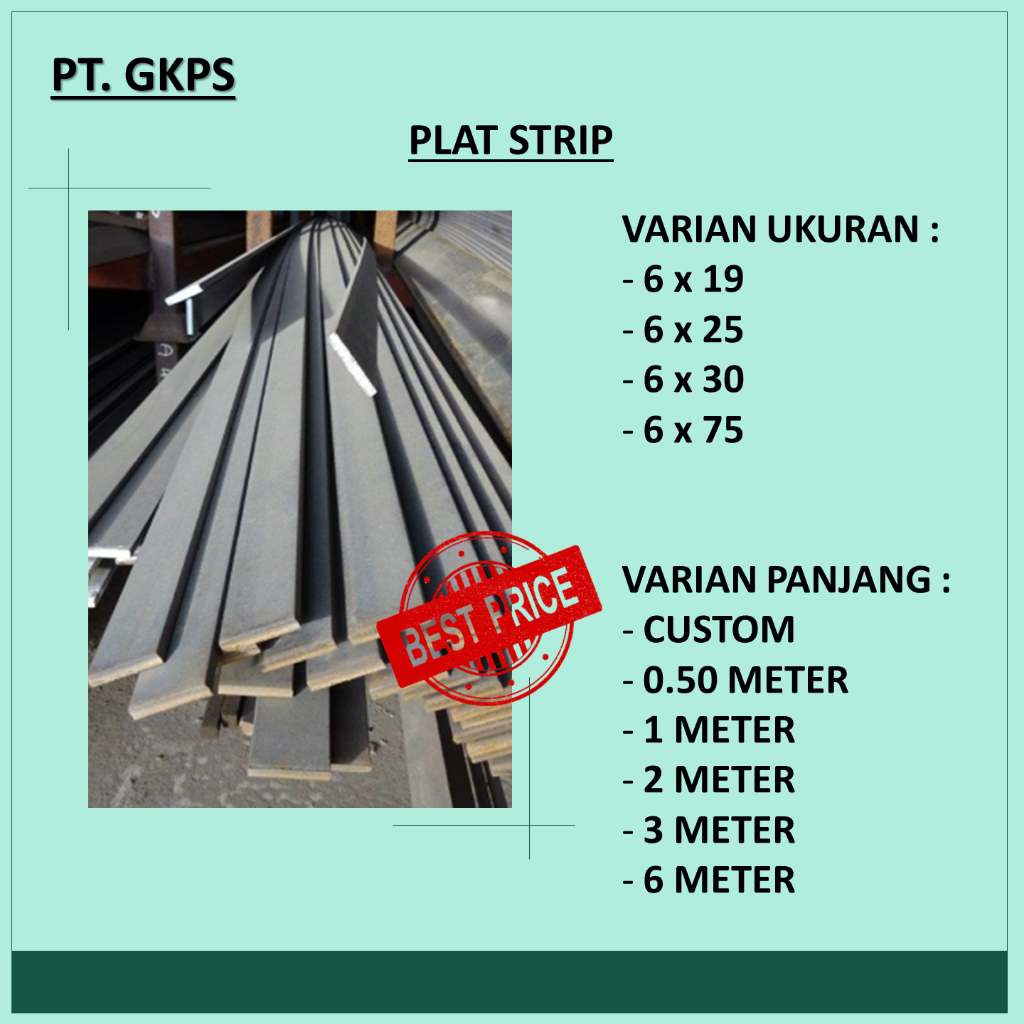 Jual Plat Strip 6 x 30 x 2 Meter | Shopee Indonesia