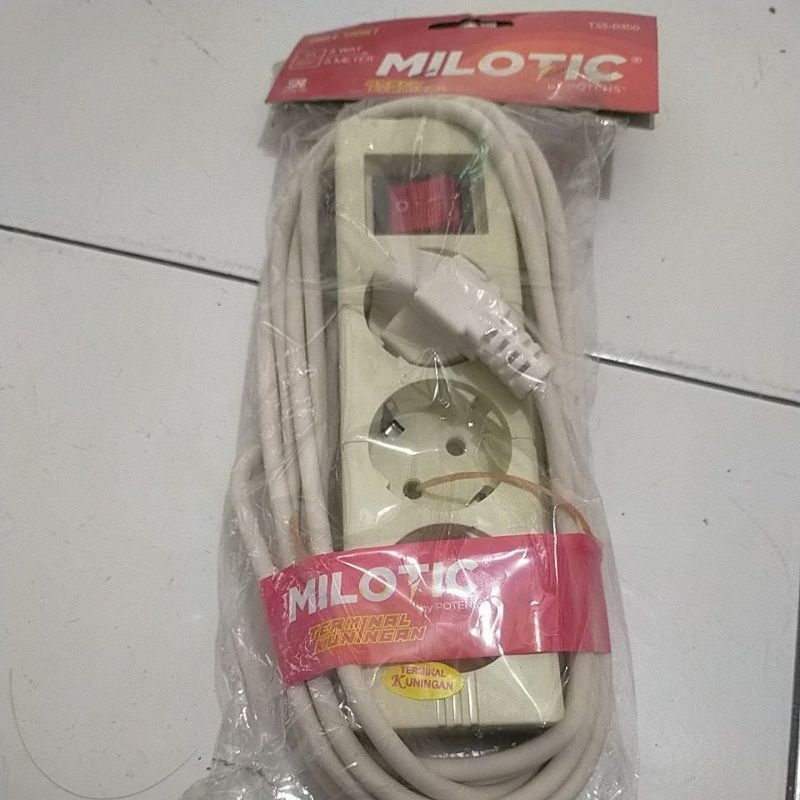 Jual Cable Socket merek Milotic Brash Terminal 3 Way 3 Meter | Shopee ...