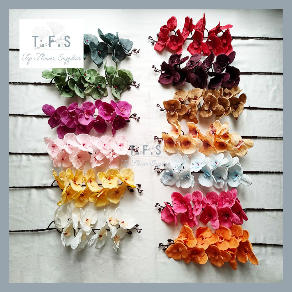 Jual Artificial Jumbo Orchids Bunga Anggrek Kain Premium Bunga Palsu ...