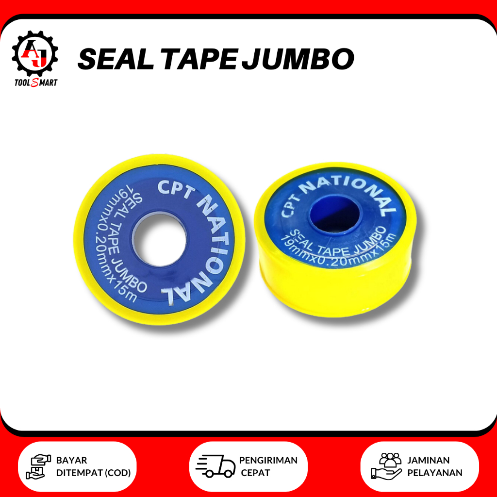 Jual Seal Tape Jumbo CPT National Ukuran 19MM x 15M Isolasi Selotip ...