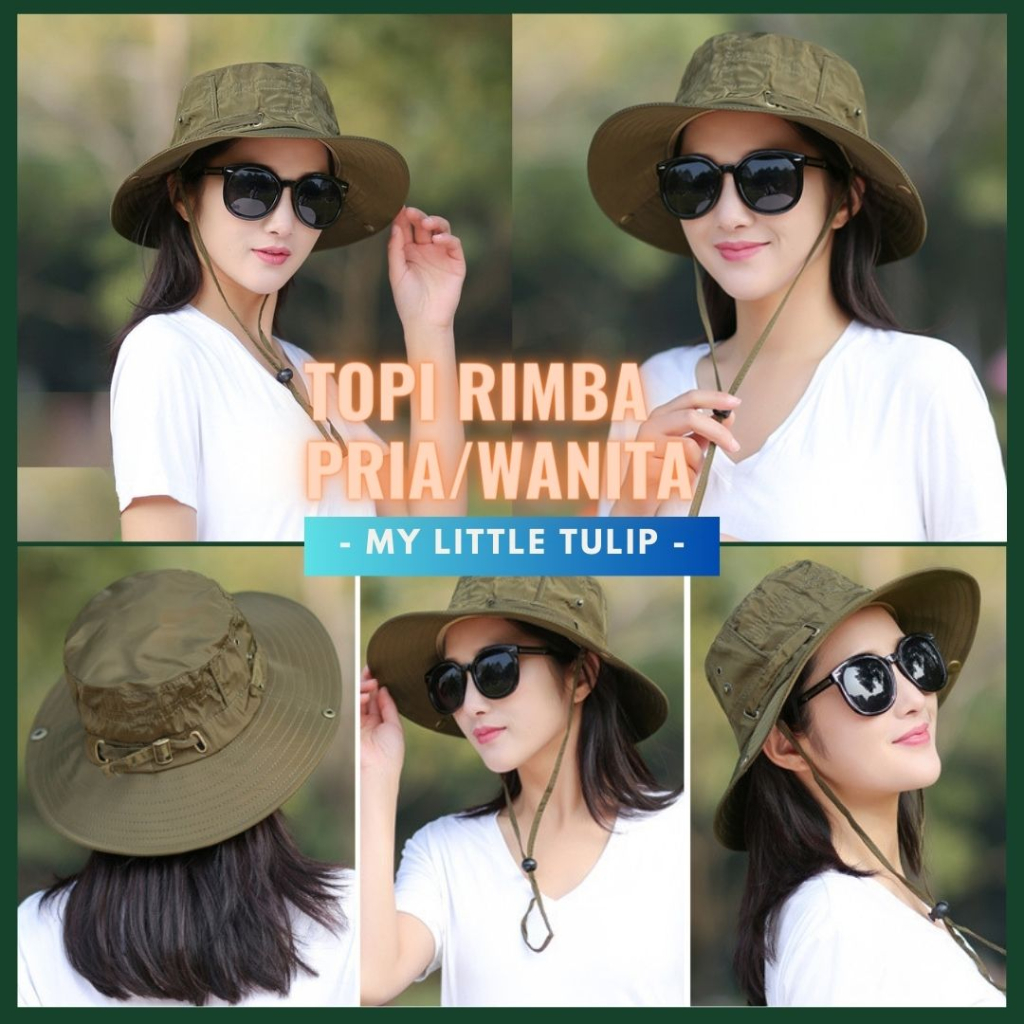 Jual Topi Bucket Hat Casual / Topi Rimba Cewek / Topi Cewek / Topi Naik ...