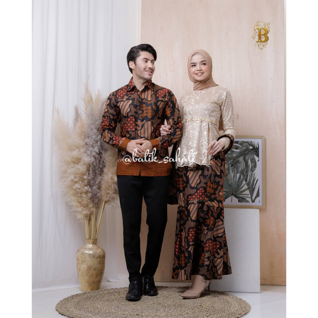 Jual Set Couple Mini Roro Cream By Kebaya Brukat Couple Baseera Elsa ...