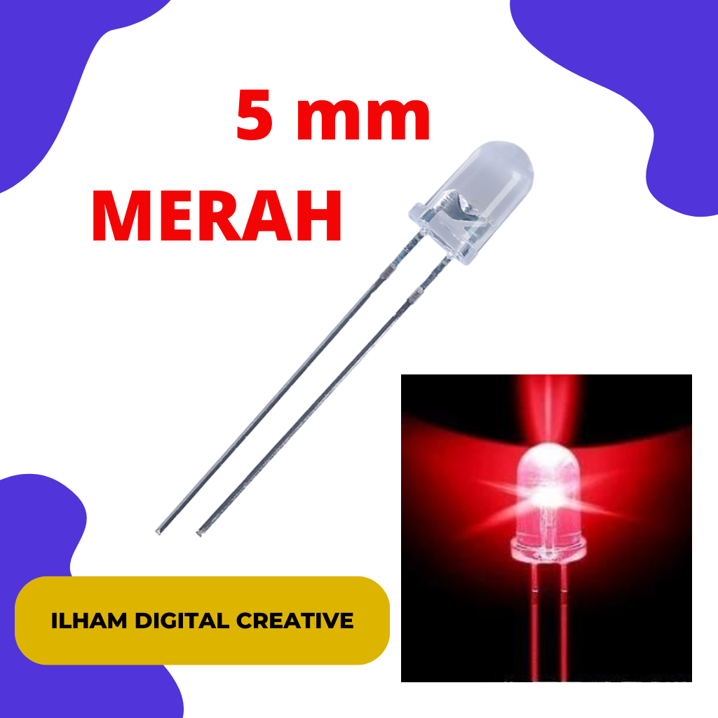 Jual Lampu Led 5mm warna merah | Shopee Indonesia