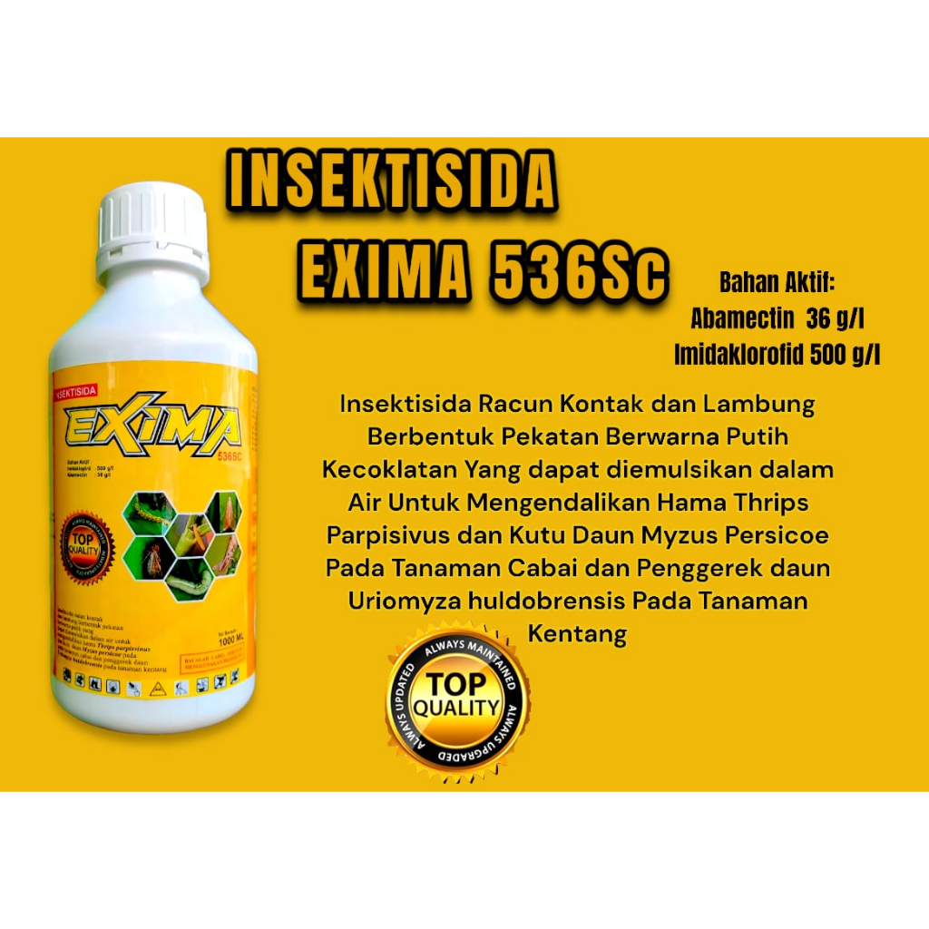 Jual INSEKTISIDA EXIMA 563 SC 1liter (3+1) BAHAN AKTIF ABAMECTIN DAN ...