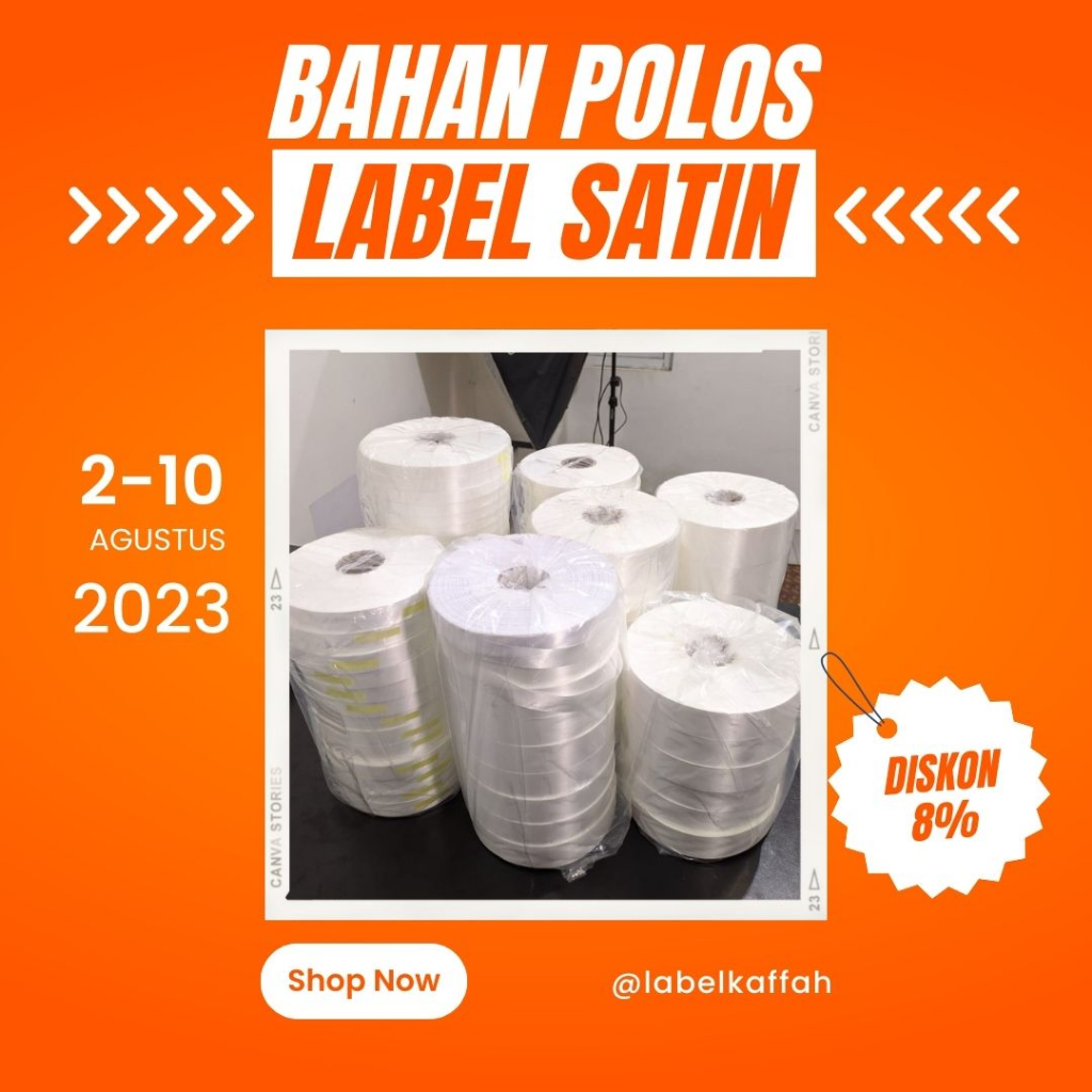 Jual Label Satin Polos Satin Premium Satin Putih Bahan Satin Polos ...
