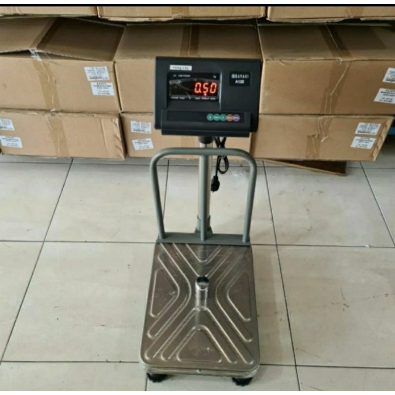 Jual Timbangan duduk digital industri expedisi sonic A12E kapasitas 75 kg plus pagar | Shopee ...