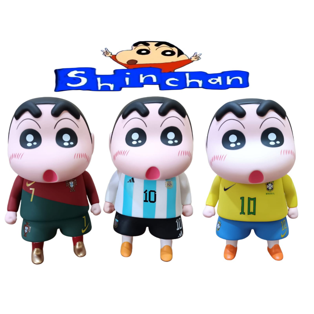 Jual Action Figure Crayon SHINCHAN Cosplay Pemain Bola Ronaldo Messi ...