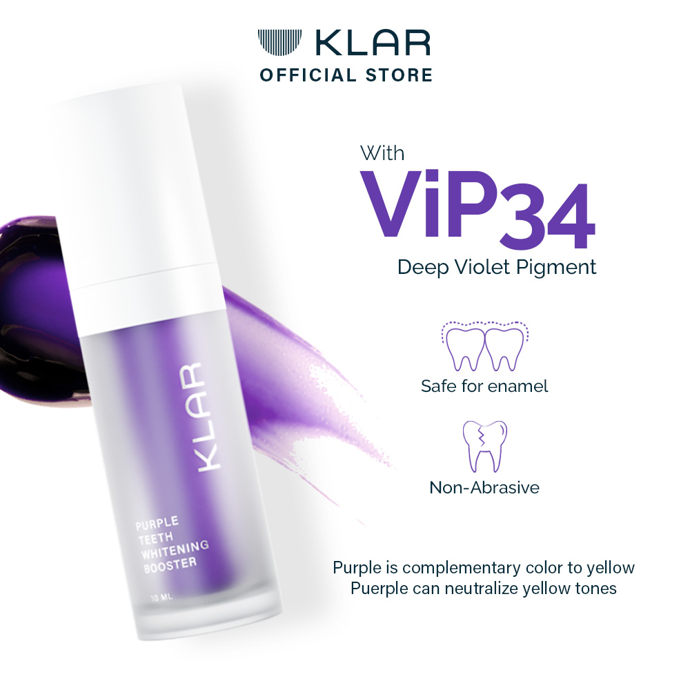 Jual KLAR Purple Teeth Whitening Booster | Pemutih gigi instant 2 menit ...