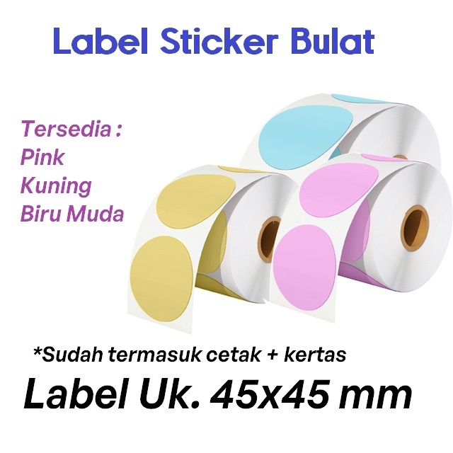 Jual CETAK LABEL STICKER BULAT LABEL USAHA PRINT 50 Pcs | Shopee Indonesia