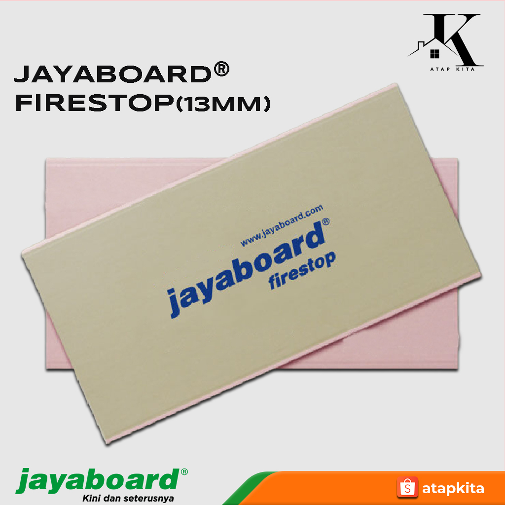 Jual Gypsum Jayaboard Firestop 13 mm / Papan Gipsum Anti Api / Gypsum ...