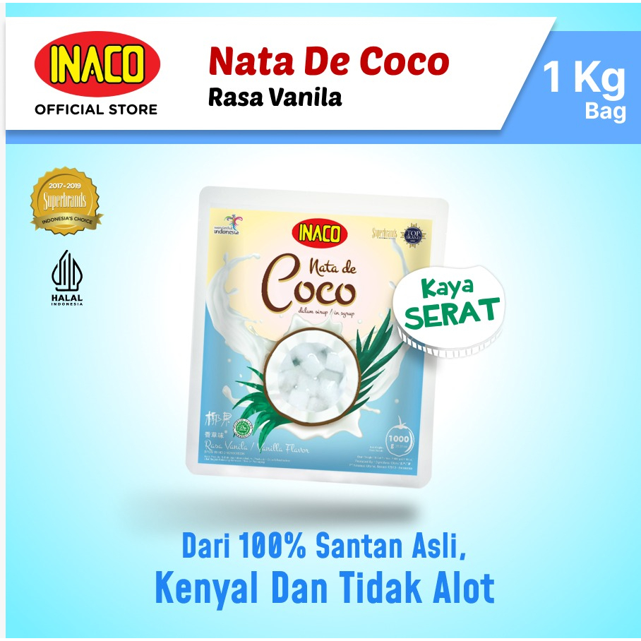 Jual INACO Nata De Coco Vanilla Pouch 1kg | Shopee Indonesia