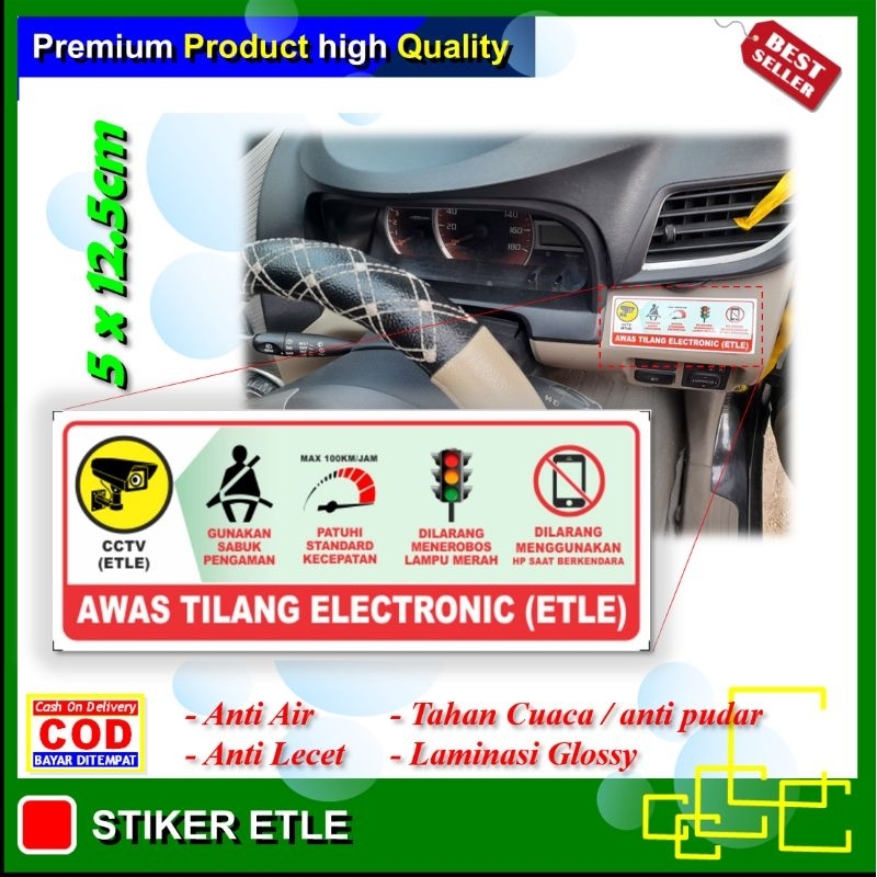 Jual Stiker ETLE sticker tilang elektronik ketertiban keamanan ...