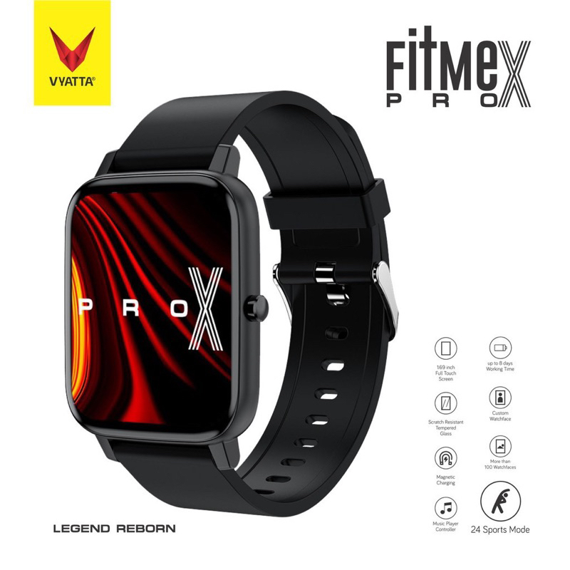 Jual VYATTA Fitme Pro X Smartwatch - Large 1.7inch Screen, 24 Sports ...