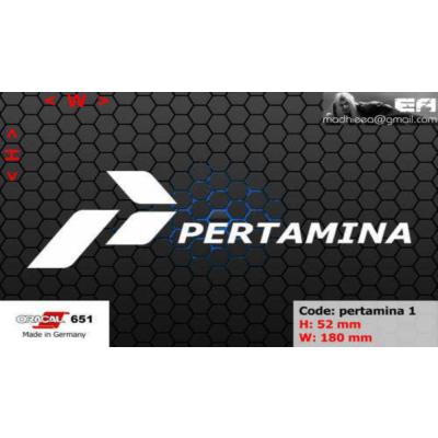 Jual ea cutting sticker / decal Code: pertamina 1 sponsor logo | Shopee ...