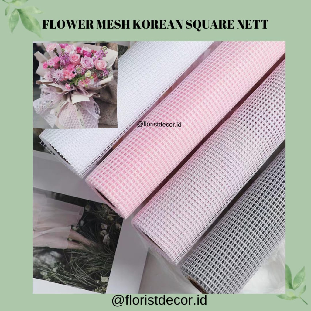 Jual TERMURAH FLOWER MESH KOREAN SQUARE NET Korean Jaring2 Net Roll ...