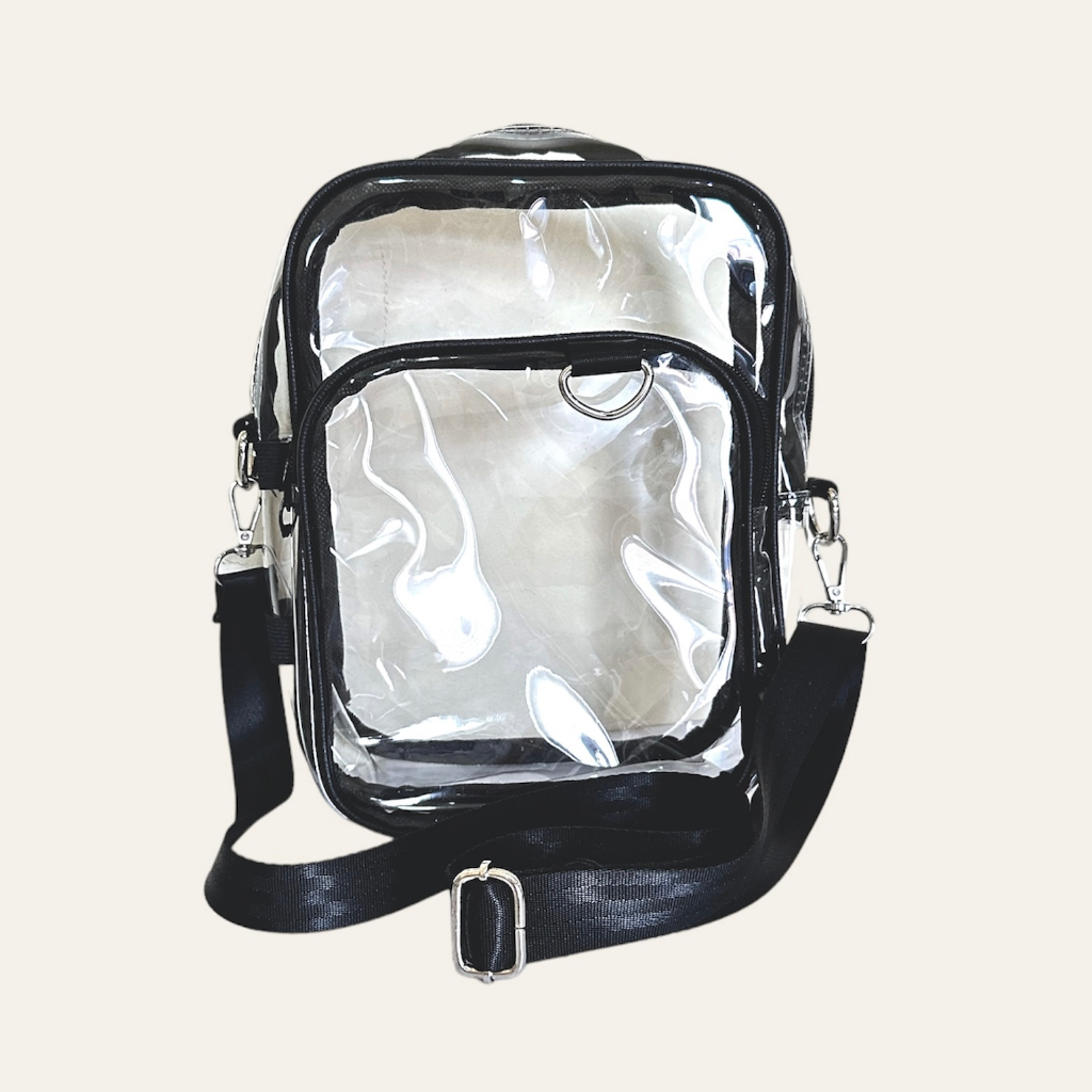 Jual [kstuffind] (READY) TAS PVC TRANSPARAN TAS SELEMPANG DENGAN TEMPAT ...