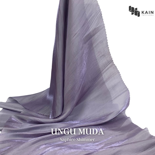 Jual 0,5 meter Bahan Kain Saphire Shimmer Zashimmer Luna Organza ...