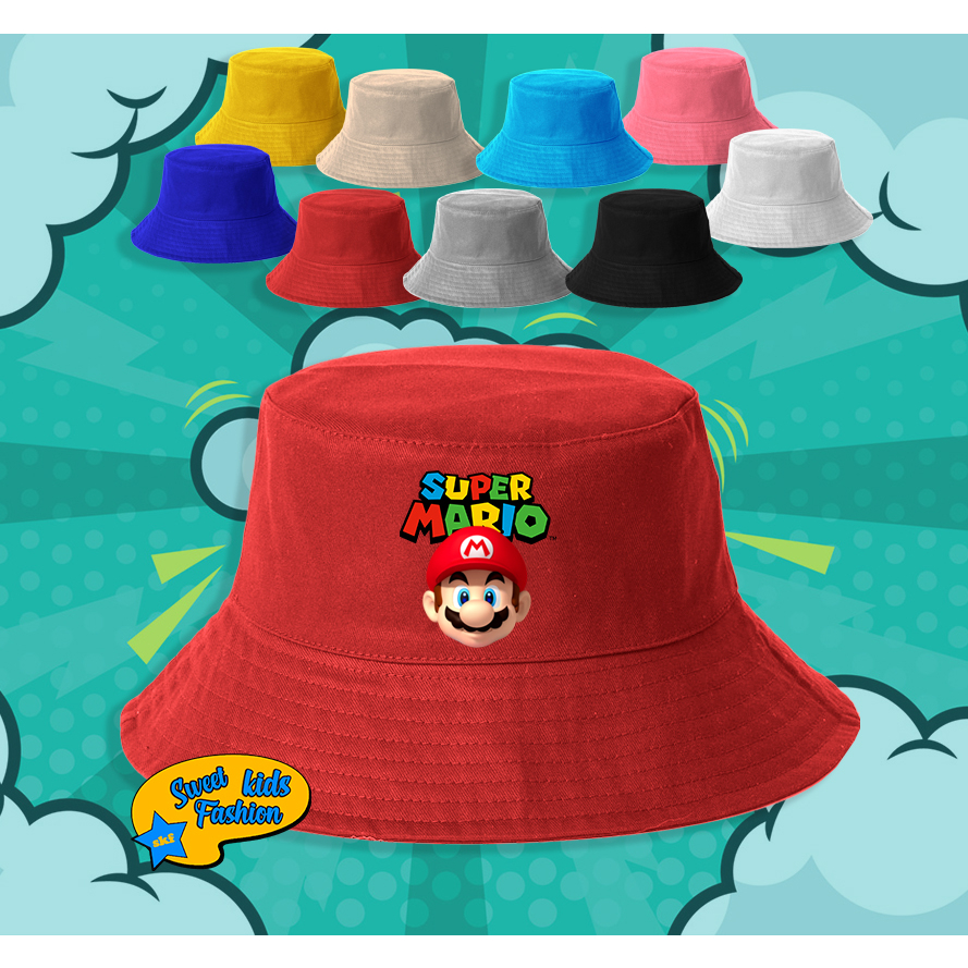Jual Topi Anak Super Mario Bros Bucket Hat Anak Mariobros | Shopee ...